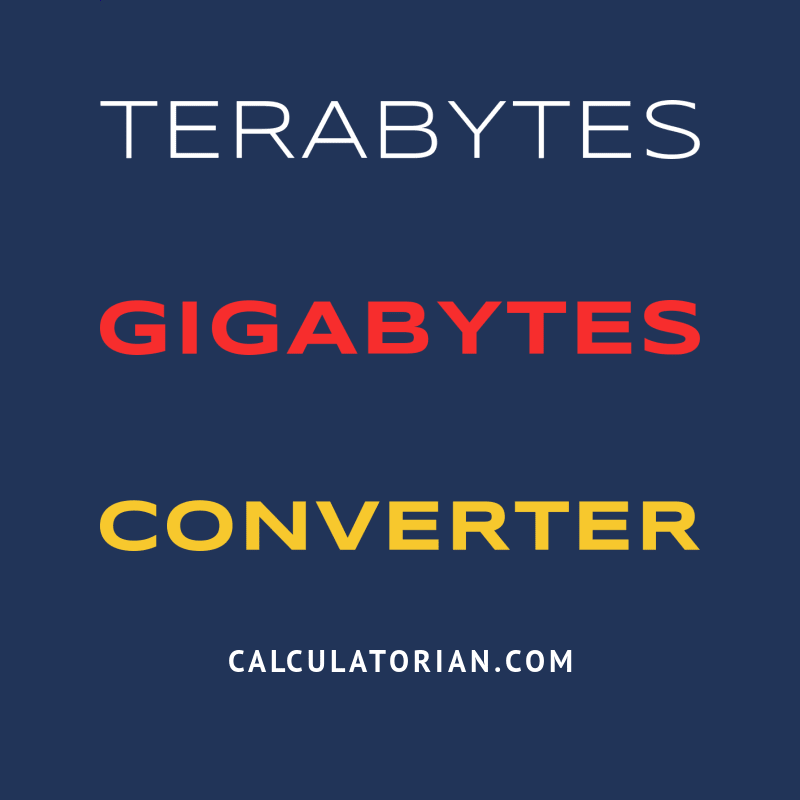 Convert From Terabytes To Gigabytes