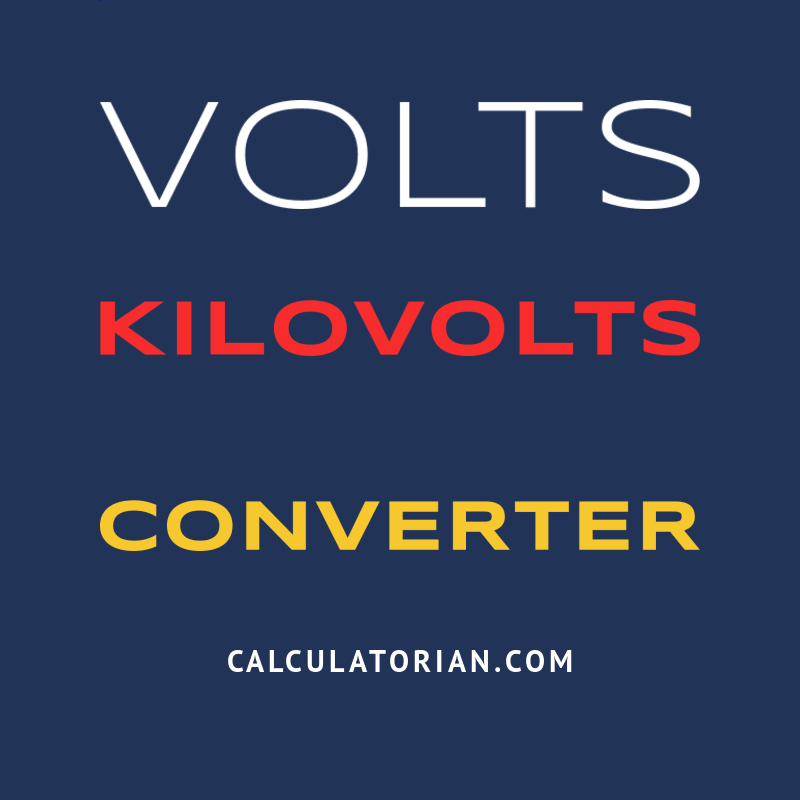 Convert From Volts To Kilovolts