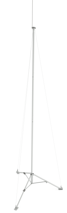 CM120: 20 ft Stainless-Steel Tripod with Grounding and Guy Kit