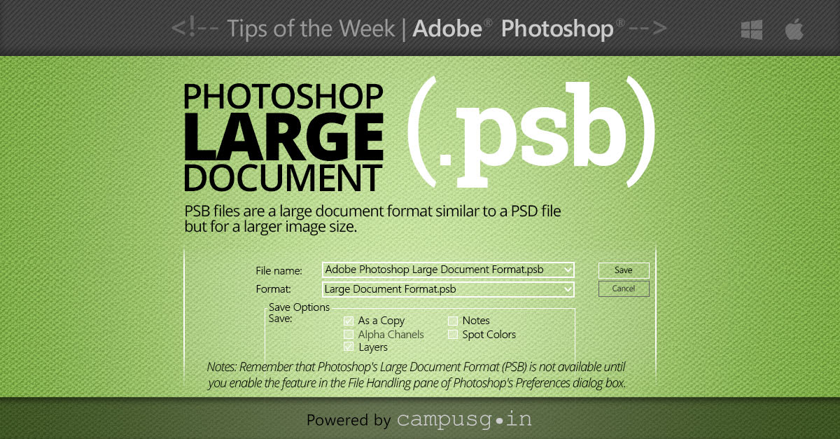 PSB - Photoshop Large Document - Campus G - Your Next Mentor
