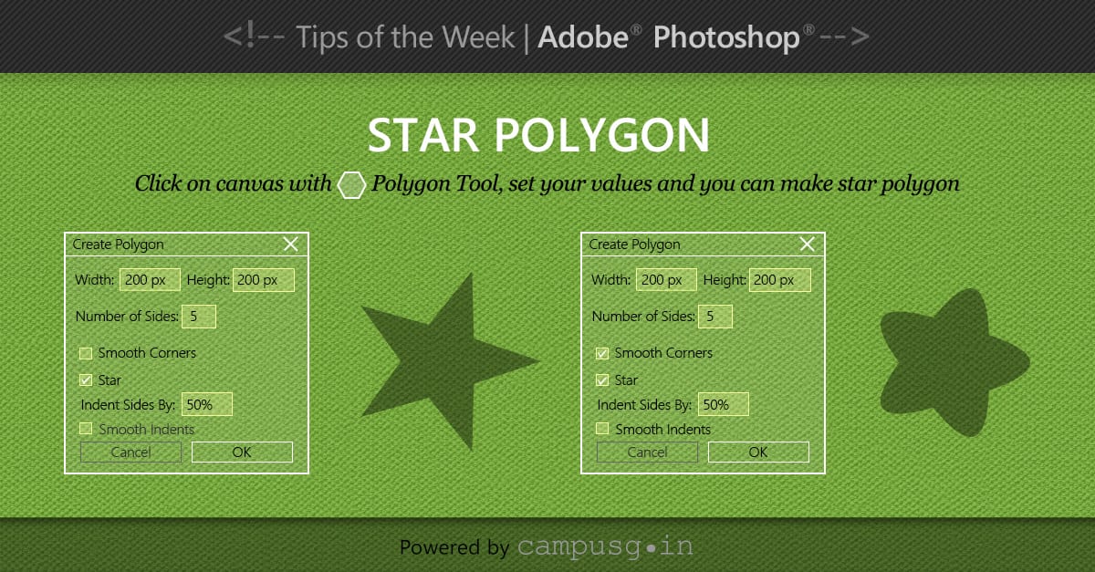How To Make Star Polygon In Photoshop - Campus G - Your Next Mentor