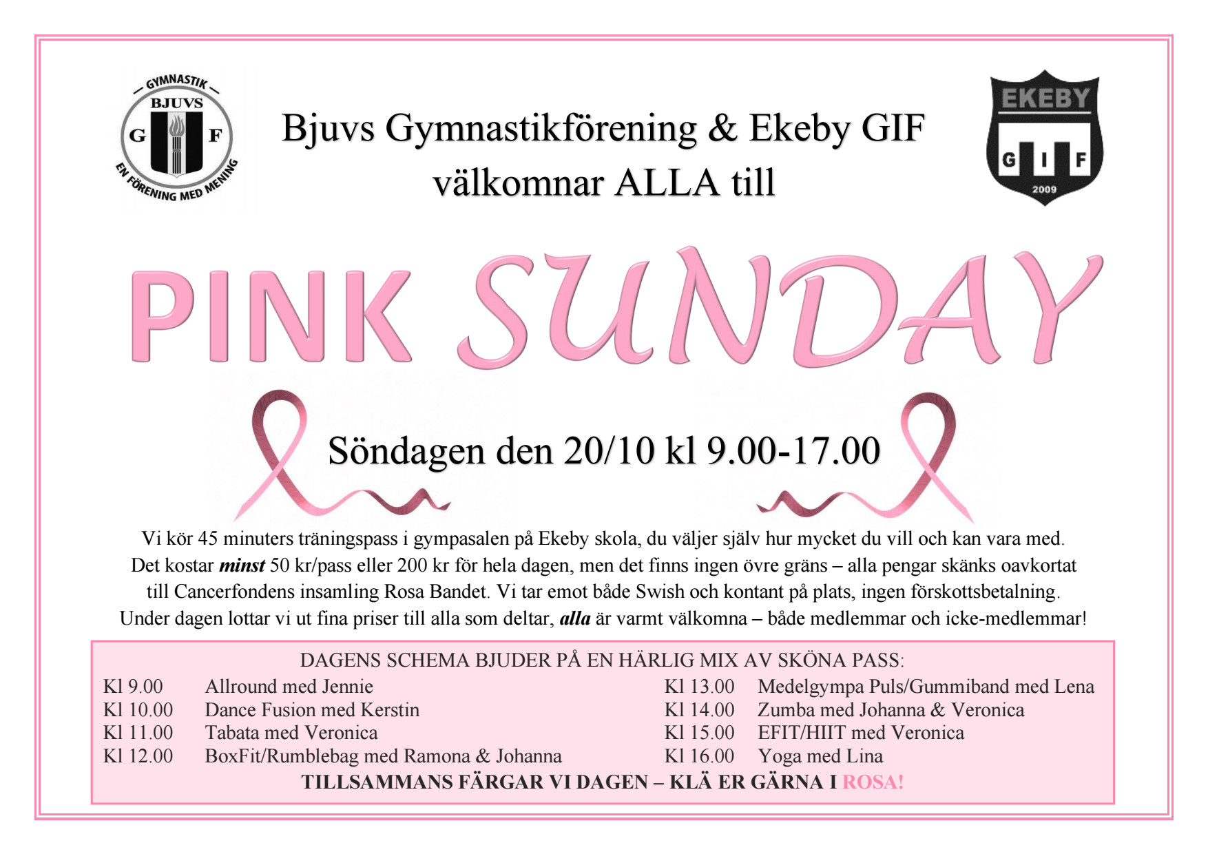 Pink Sunday | Cancerfonden