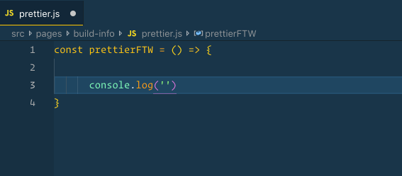 Formatting our code with Prettier | Ubuntu