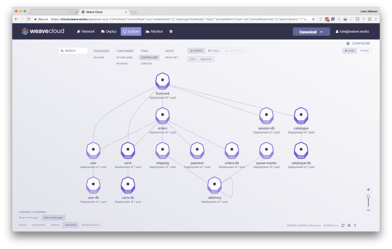 How to set up Kubernetes with conjure-up and monitor apps with Weave
