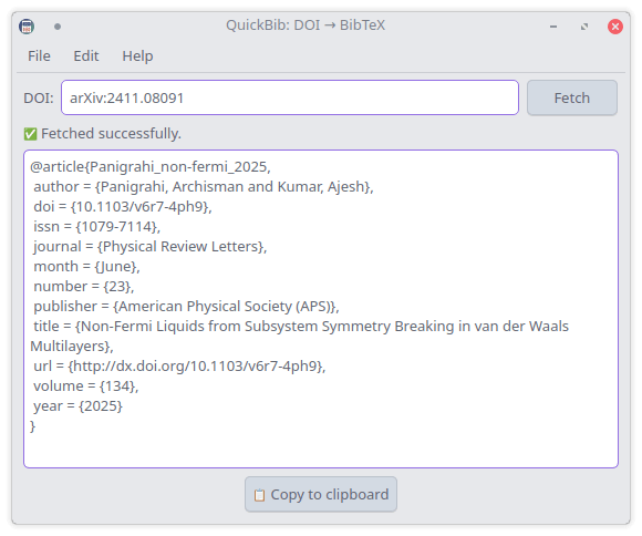 Install QuickBib on Manjaro Linux using the Snap Store | Snapcraft