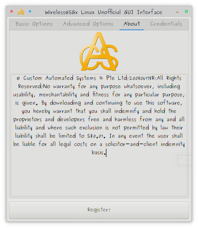 Install wasg-register-gui on Linux | Snap Store