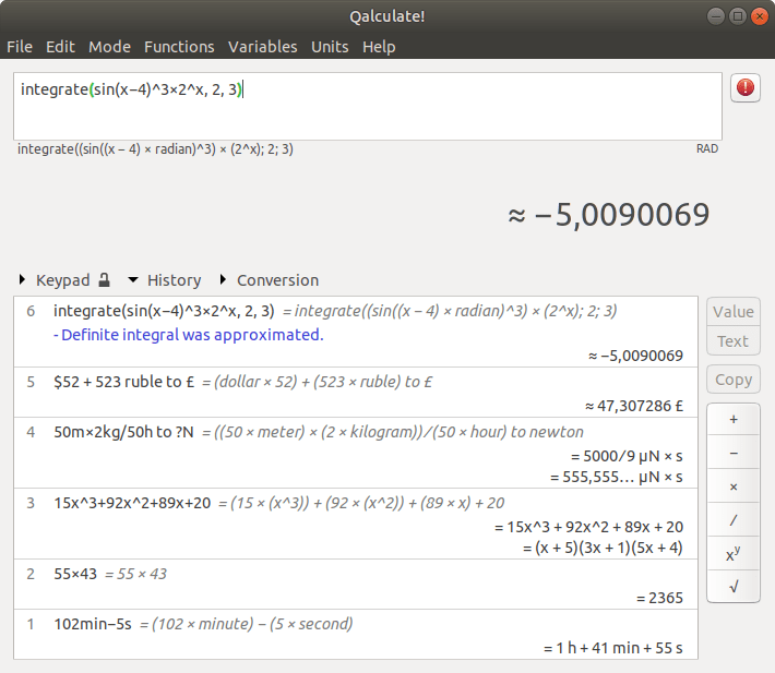 Install Qalculate! on Linux | Snap Store