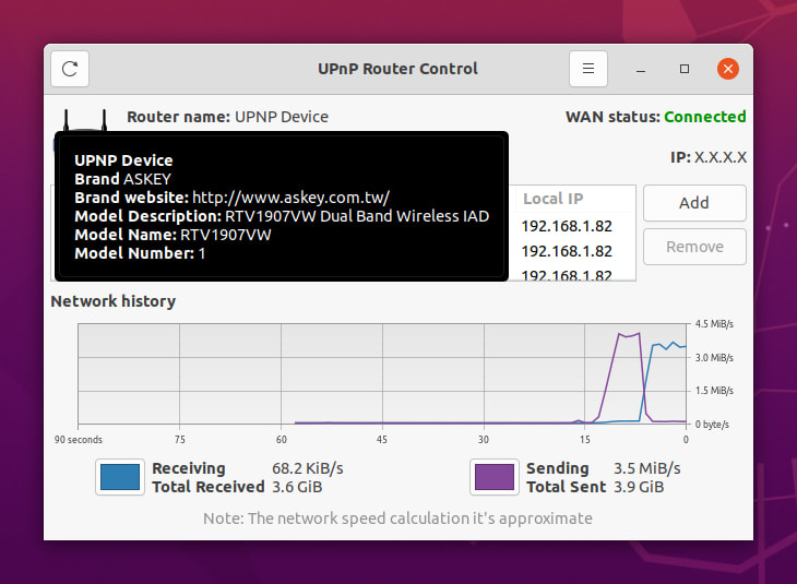 Install UPnP Router Control on Linux | Snap Store