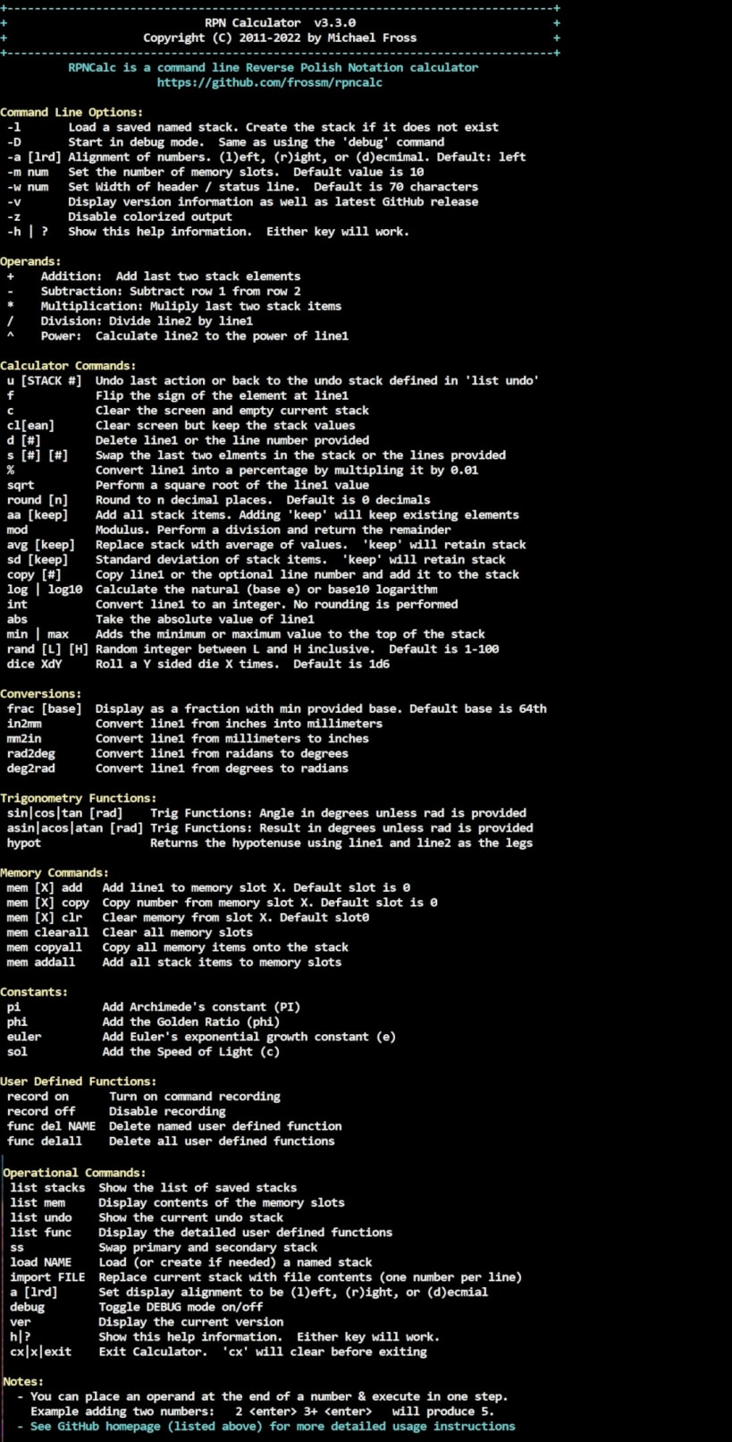 Install rpncalc on Linux | Snap Store