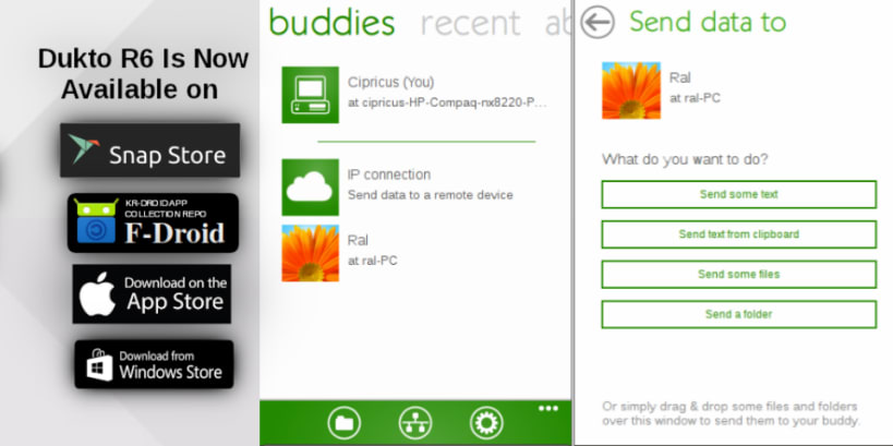 Install dukto on Linux | Snap Store