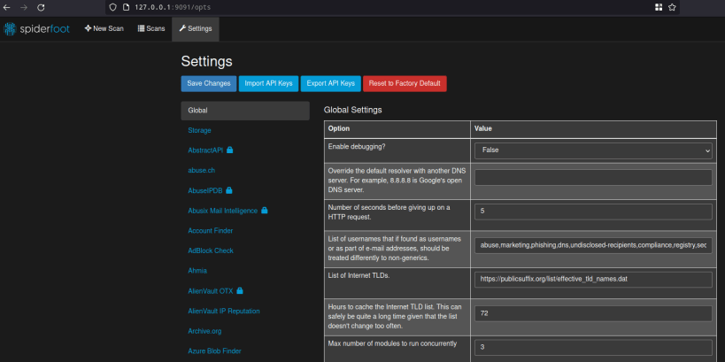 Install SpiderFoot on Linux | Snap Store