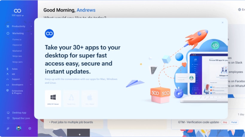Install 500apps on Linux | Snap Store