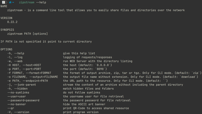 Install zipstream on Linux | Snap Store