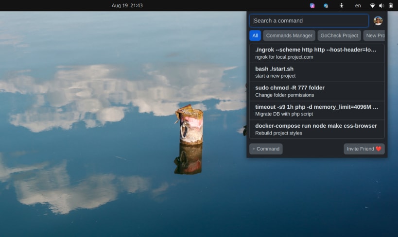 Install Commands Manager on Linux | Snap Store