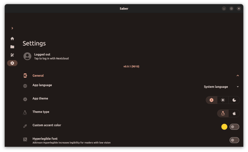 Install Saber on Linux | Snap Store