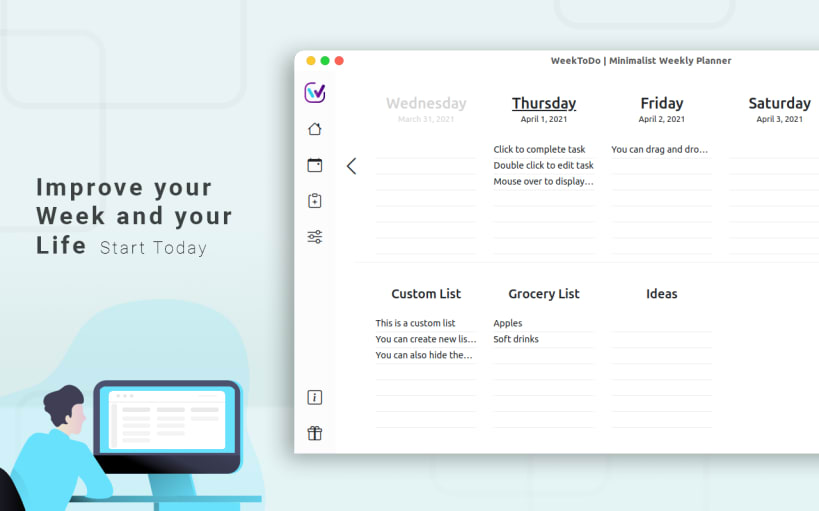 Install weektodo on Linux | Snap Store