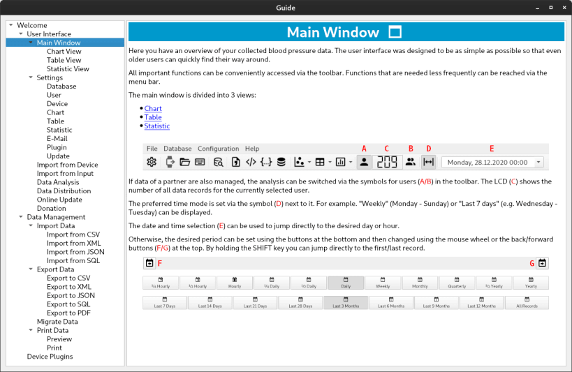 Install Universal Blood Pressure Manager on Manjaro Linux using the ...
