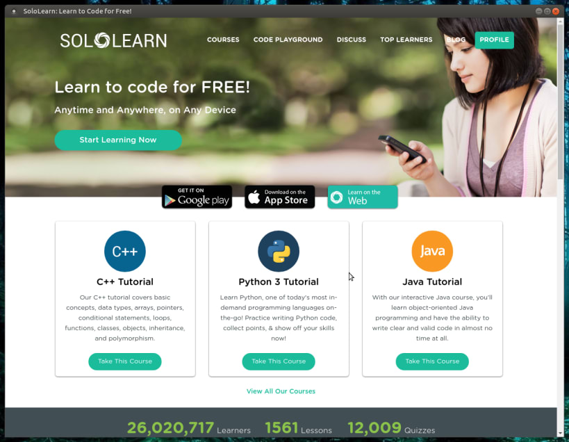 Install Sololearn on Linux | Snap Store