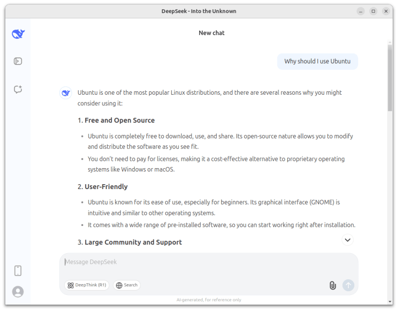 Install DeepSeek Desktop on Raspberry Pi using the Snap Store | Snapcraft