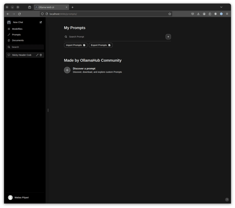 Install ollama-webui on Linux | Snap Store