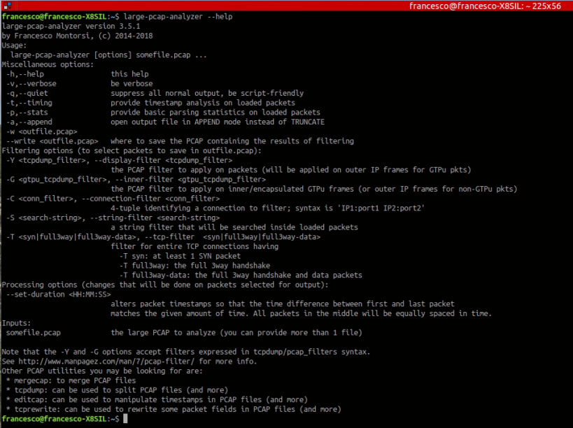 Install large-pcap-analyzer on Linux | Snap Store