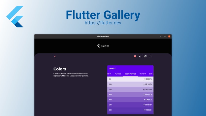 Install Flutter Gallery on Linux | Snap Store