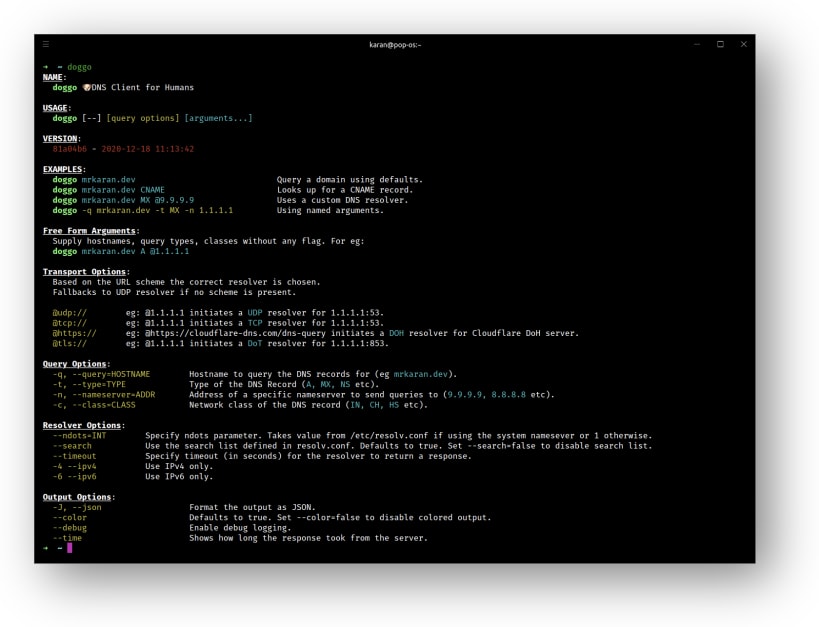 Install doggo on Linux | Snap Store