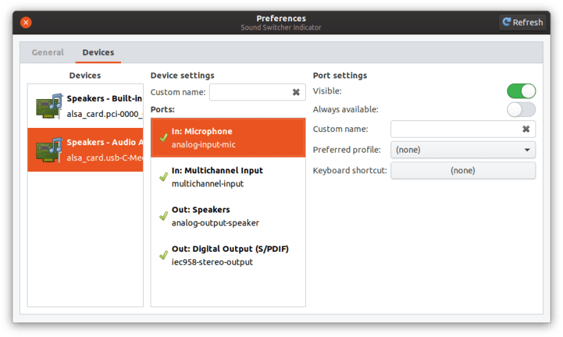 Install Sound Switcher Indicator on Linux | Snap Store