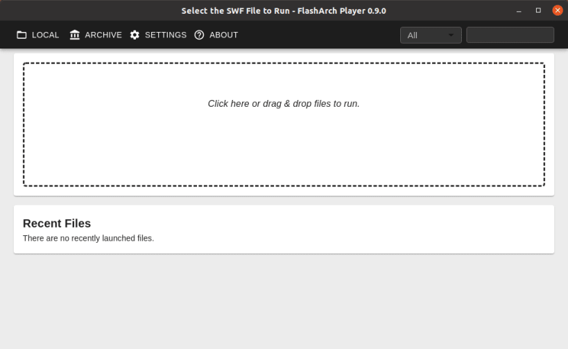 Install FlashArch - Adobe Flash SWF Player on Linux | Snap Store