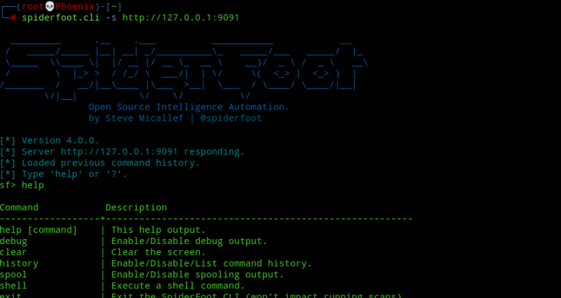 Install SpiderFoot on Linux | Snap Store
