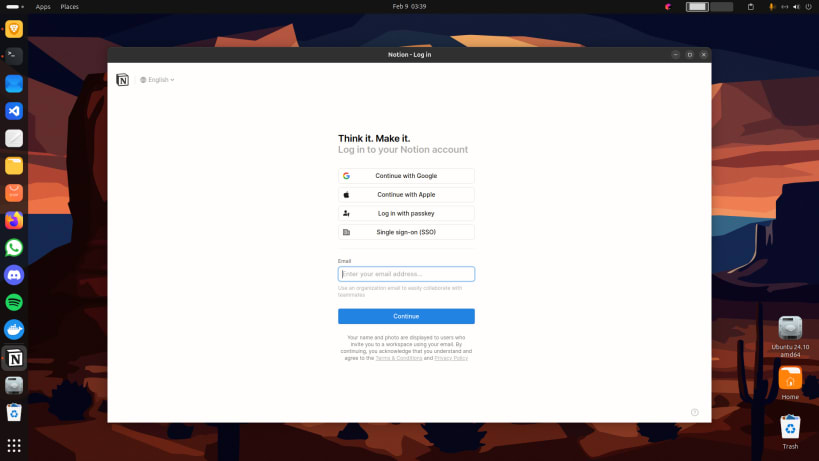 Install Notion Desktop on Linux | Snap Store