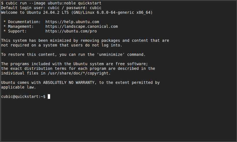 Install cubic on Ubuntu using the Snap Store | Snapcraft