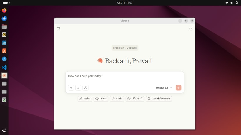 Install Claude Desktop on Linux | Snap Store