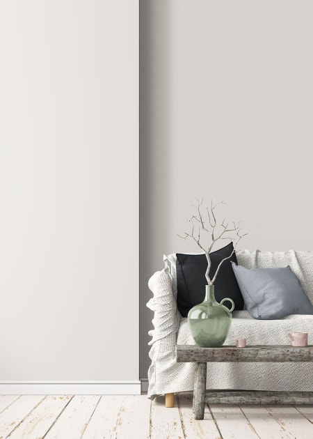 Scandinavian interior with small feature wall mockup