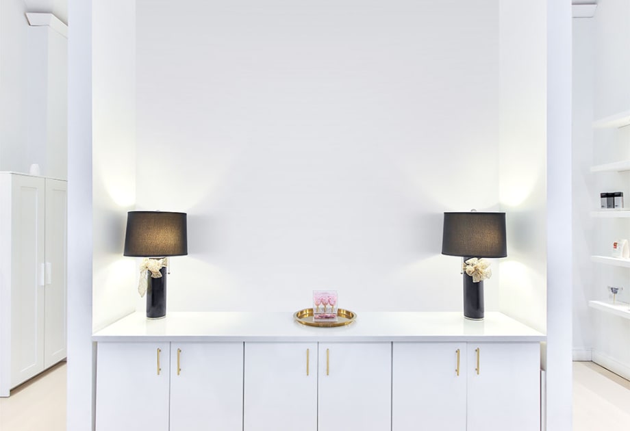 Retail store interior wall mockup