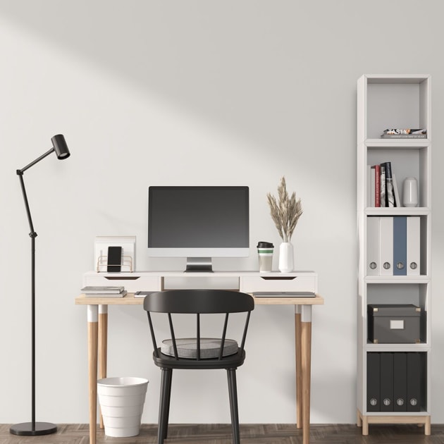 Clean modern study room mockup