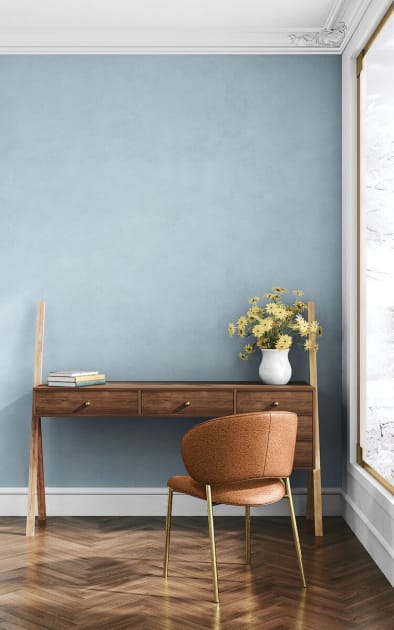 Fancy home office with unique desk mockup