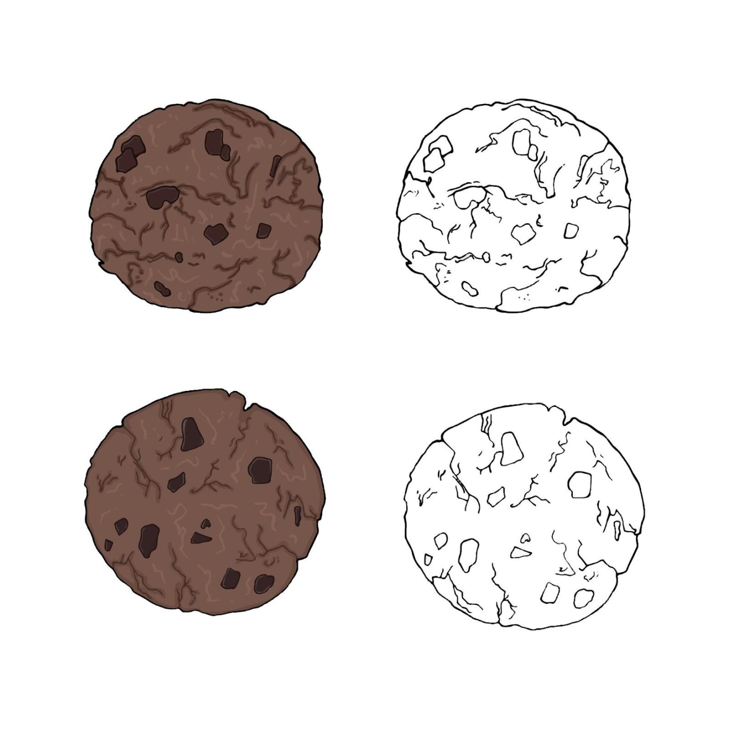 chocolate chip drawing