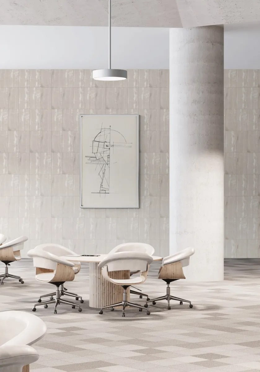 Modern library study area mockup