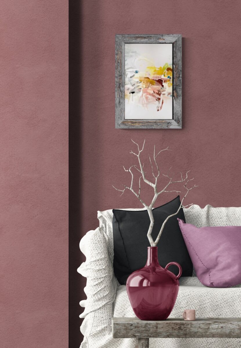Scandinavian interior with small feature wall mockup