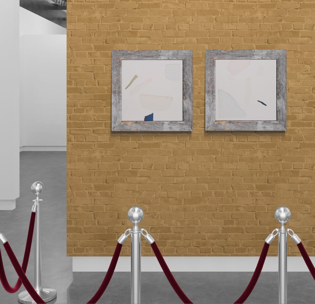 Art exhibition wall mockup