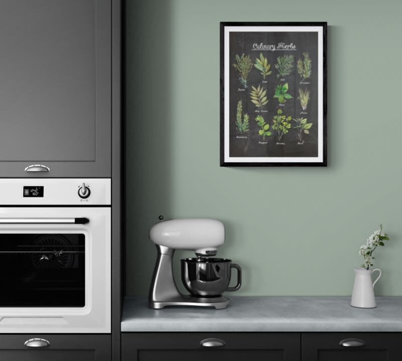 Kitchen cabinet and appliances mockup