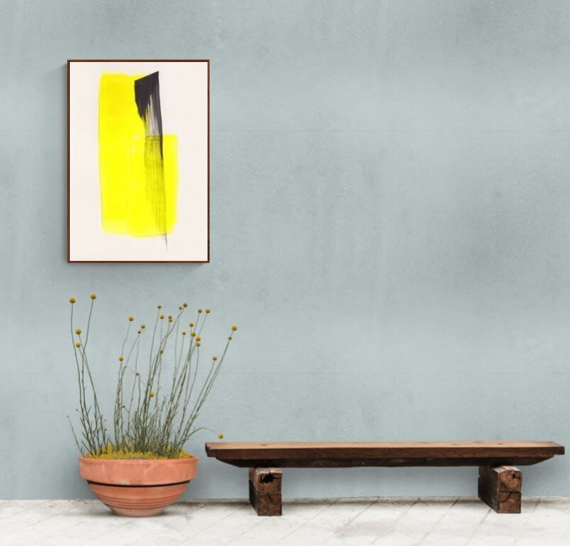 Outdoor wall and plants mockup