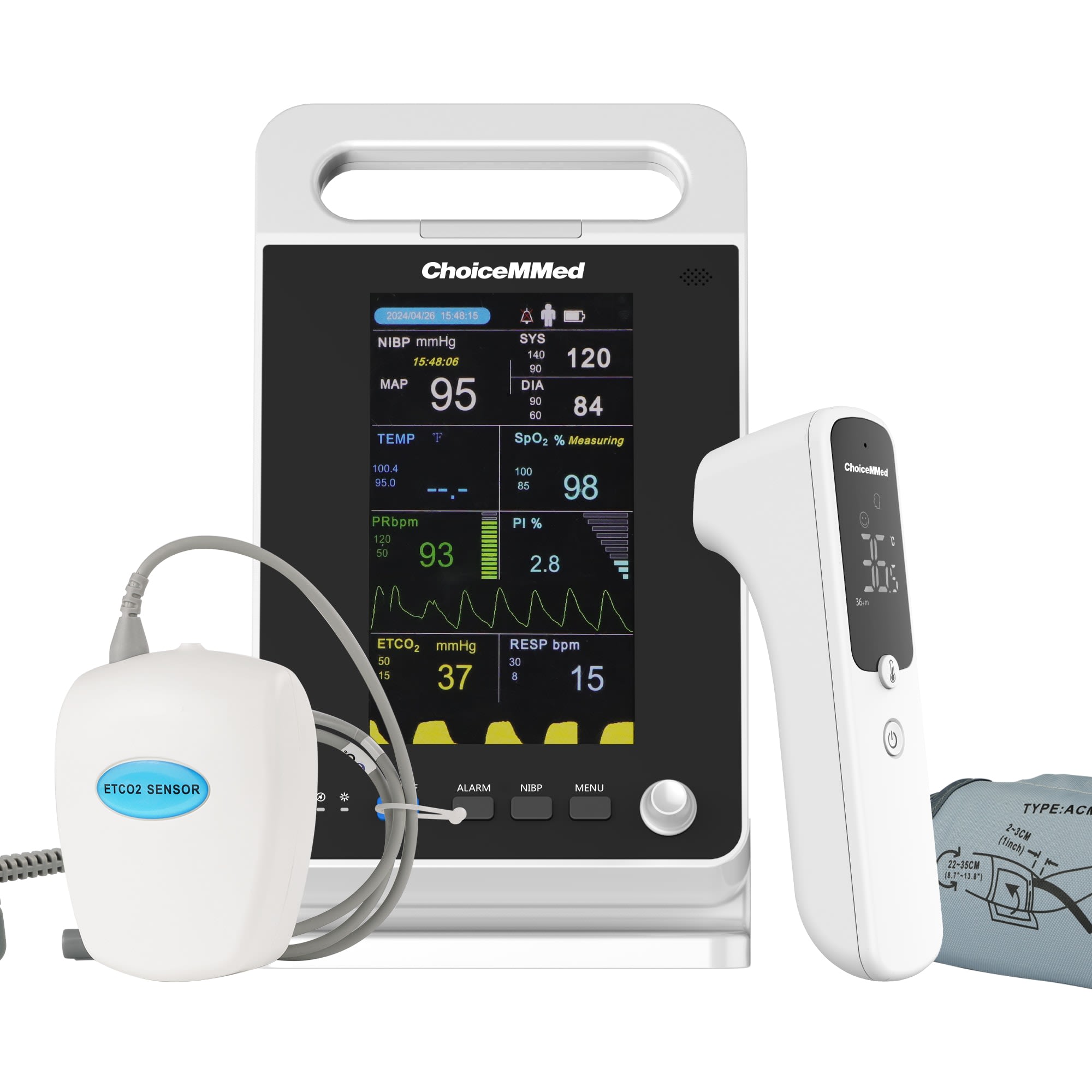 Vitalmonitor MD2000C Vifteløs. Intervallmåling. Caremed AS