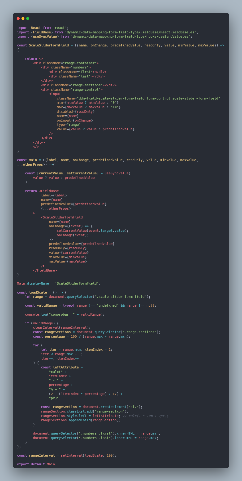 Javascript Check When A Form Field Component Is Loaded In React Based Module Stack Overflow