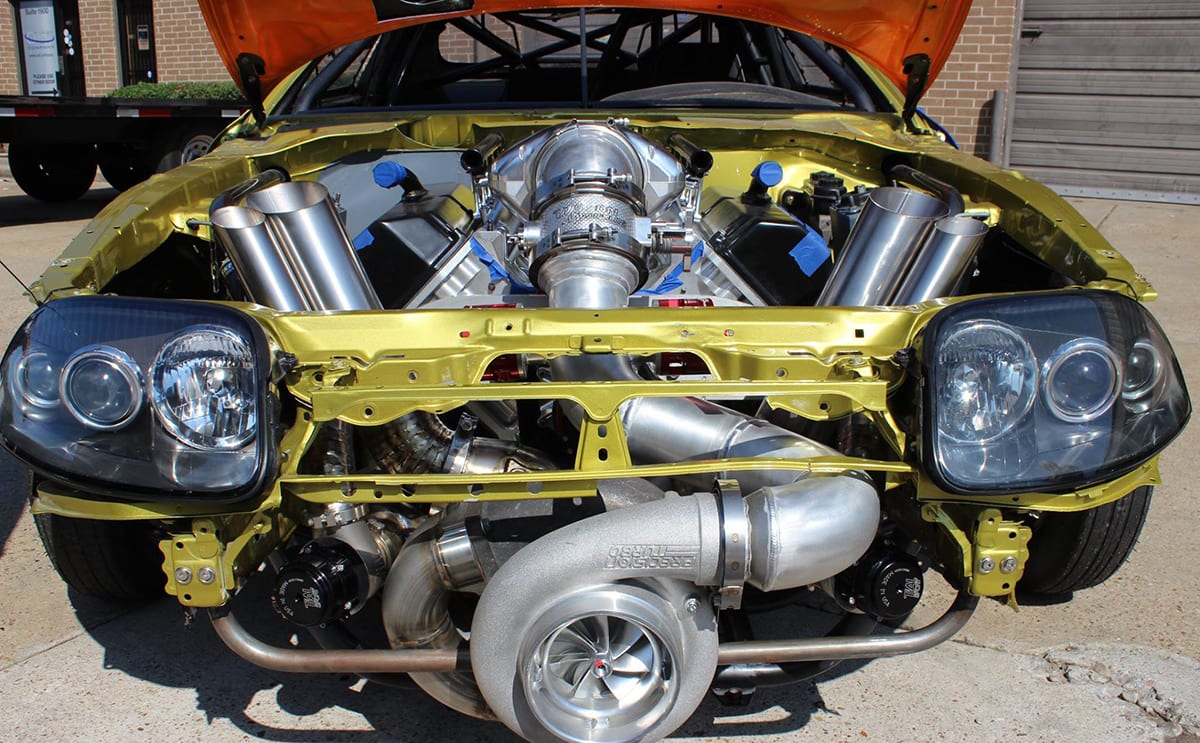 Forget the 2JZ, this Supra has a Hemi V8 with a ridiculous turbo ...