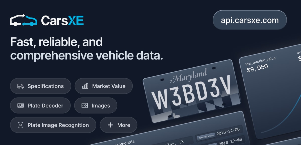 The Ultimate Vehicle Data API | CarsXE