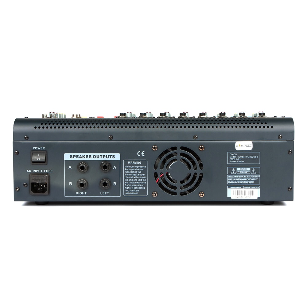 Dixon 8-Channel Powered Mixer With Bluetooth | Shop Now