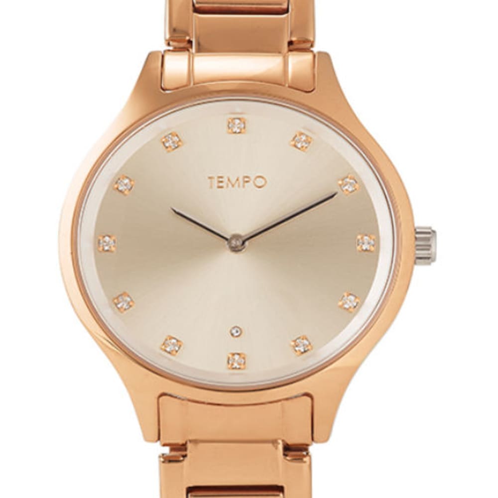 Pre-Owned | Tempo Ladies Rose Diamond Analogue Watch | Shop Now