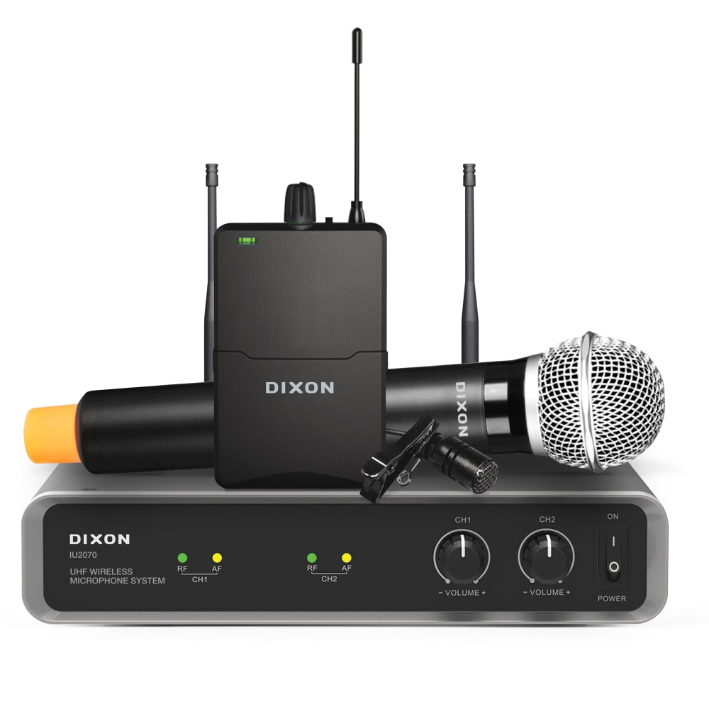 Dixon Uhf Professional Wireless Handheld Microphone Set | Shop Now